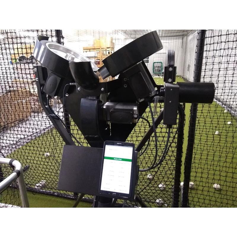 Spinball iPitch Programmable 3 Wheel Pitching Machine — USA Sports Outlet